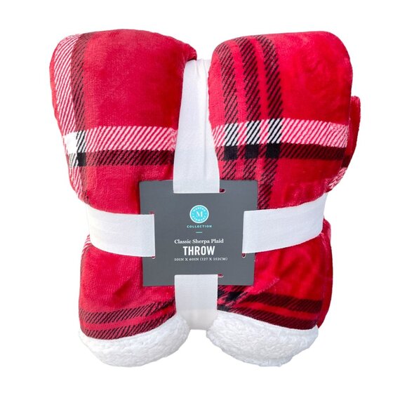 Martha Stewart | Bedding | Martha Stewart Collection Classic Sherpa Red ...